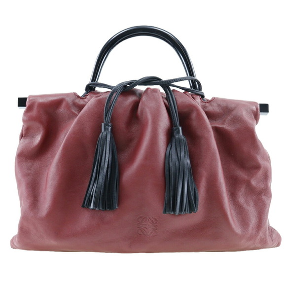 Loewe | Bags | Loewe One Handle Handbag Fringe Anagram Logo Calf Red ...
